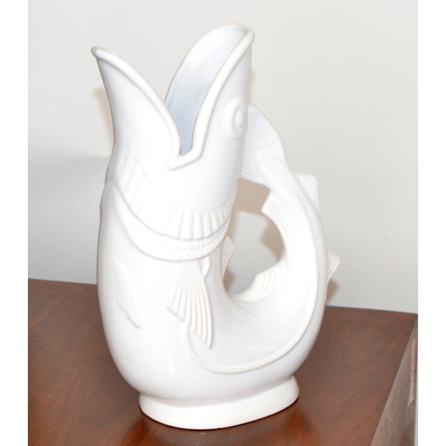 Gurgling Cod White Ceramic Pitcher Boston Shreve Cump & Low Company ...
