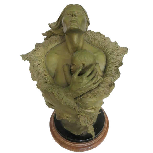 Mother and Child Sculpture Bust by Joe Slockbower for Mill Creek ...