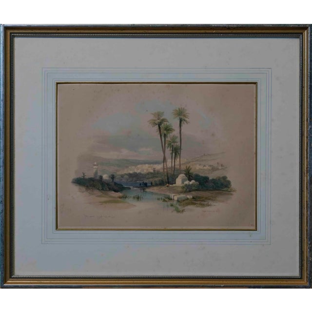 Pair of 19th C Hand Colored Engravings by David Roberts | Chairish