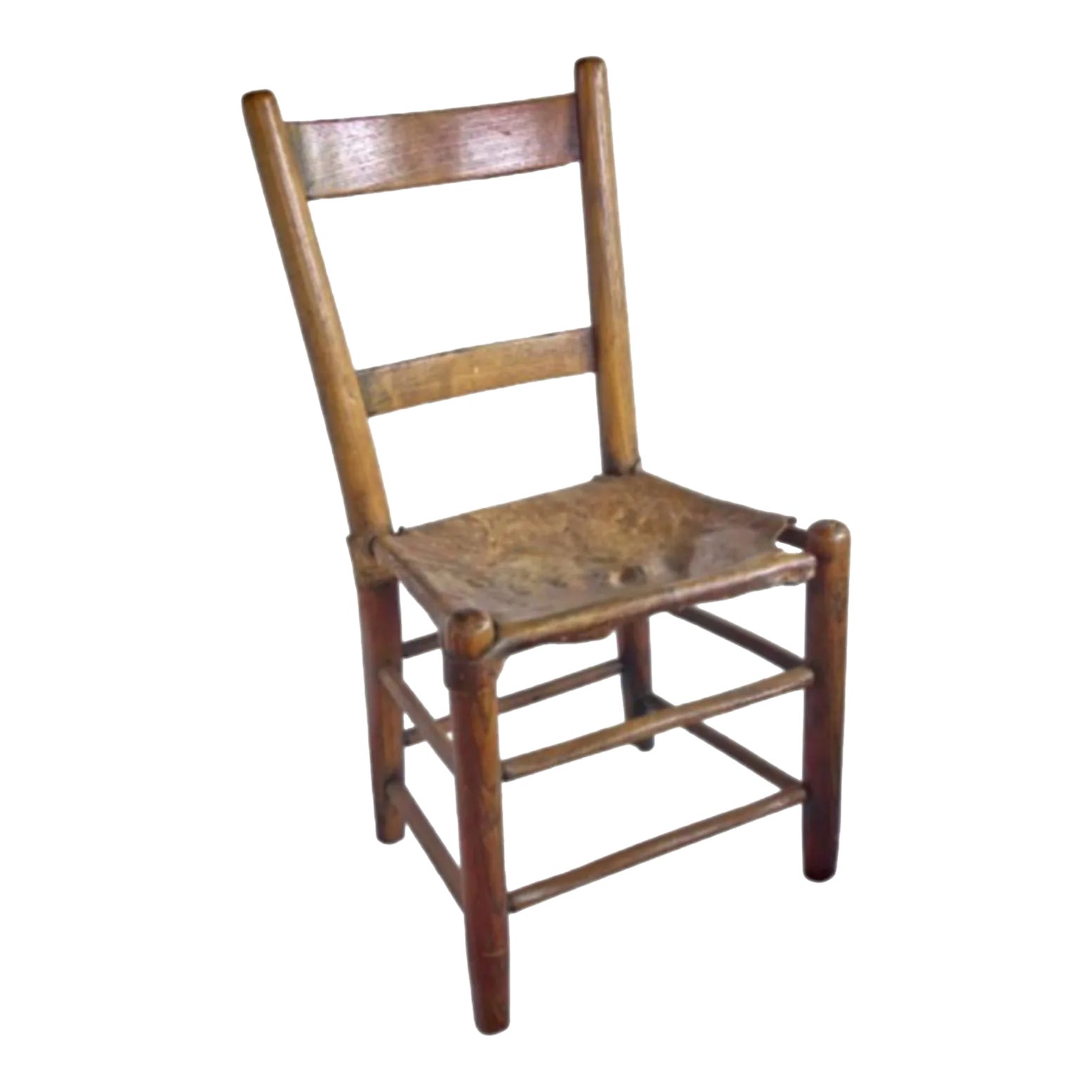 Antique 19th Century Primitive Rawhide Chair | Chairish