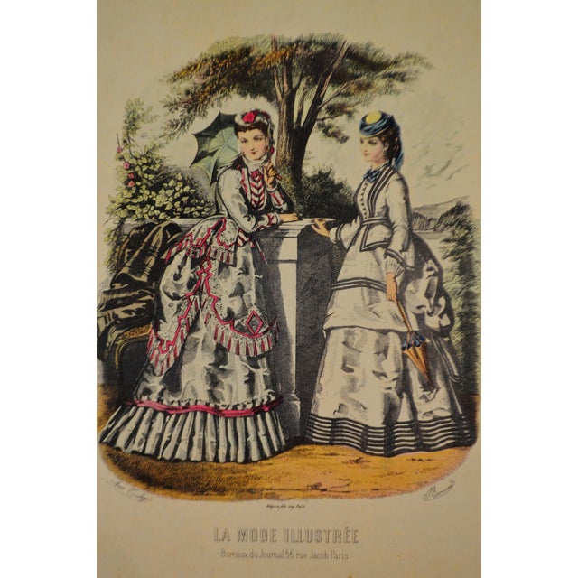 European Fashion Prints on Paper - a Pair | Chairish
