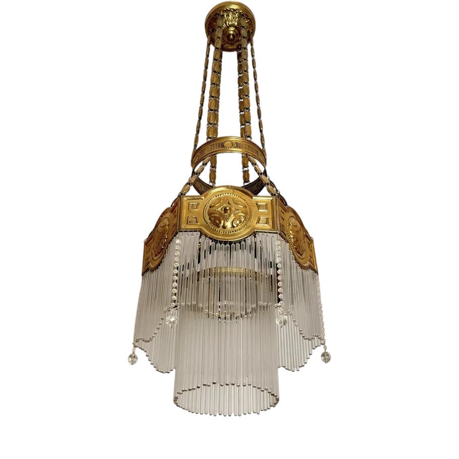 Vienna Secession Chandelier, Vienna, 1890s | Chairish