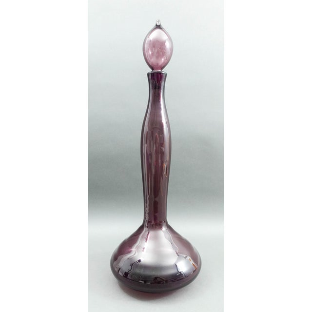 Mid 20th Century Blenko Wayne Husted MCM 5815 Mulberry Handblown Glass ...