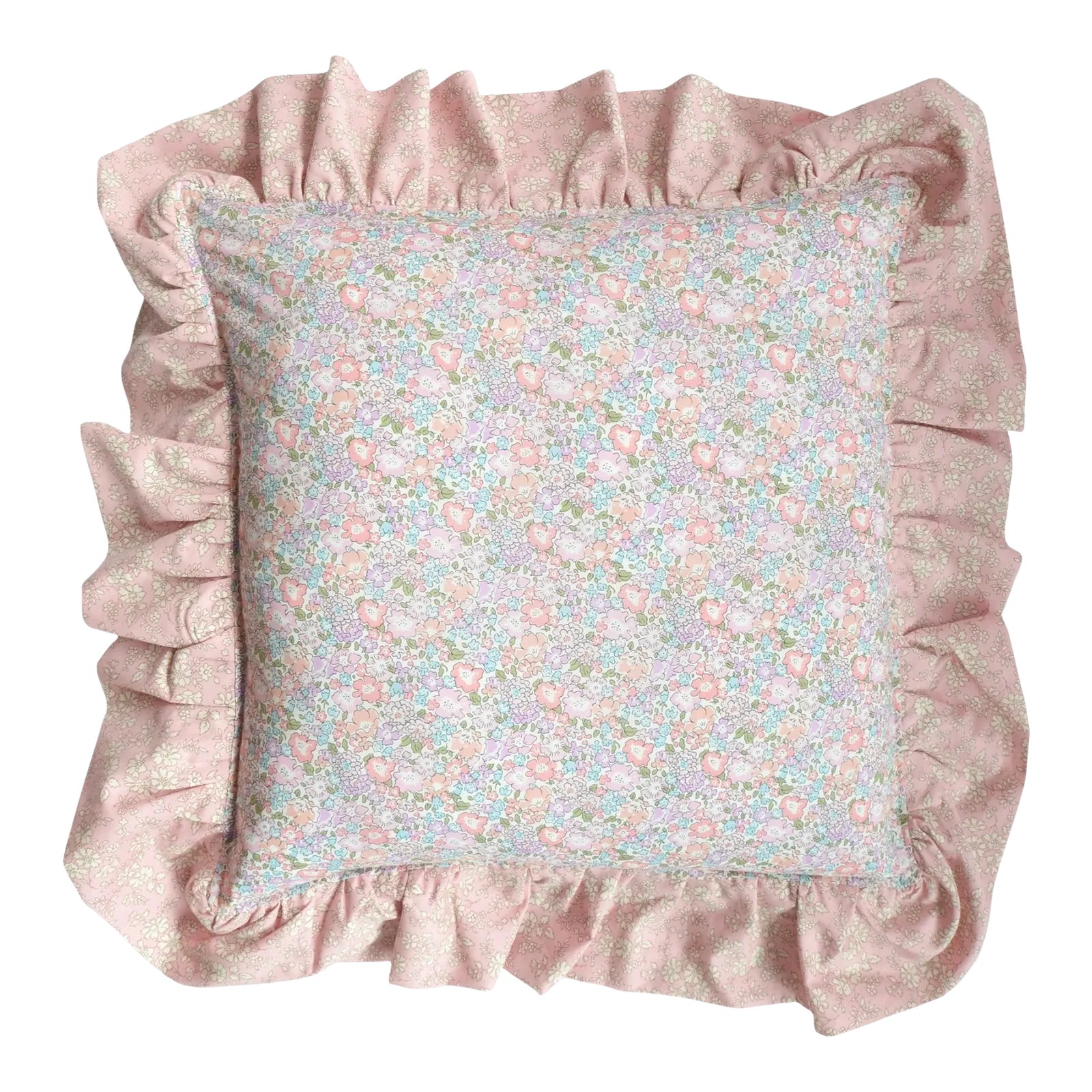 Ruffle Cushion Made With Liberty Fabric Michelle & Capel | Chairish
