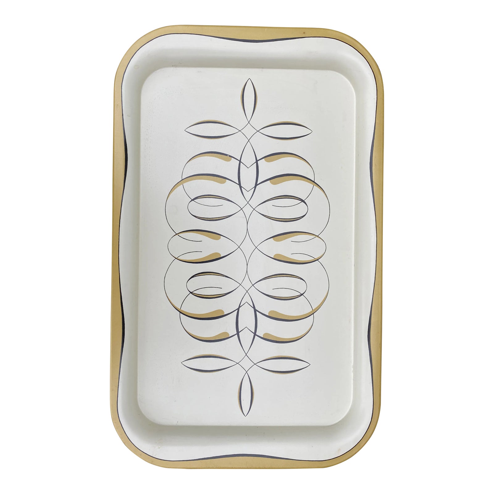 Mid Century Modern Metal Serving Tray | Chairish