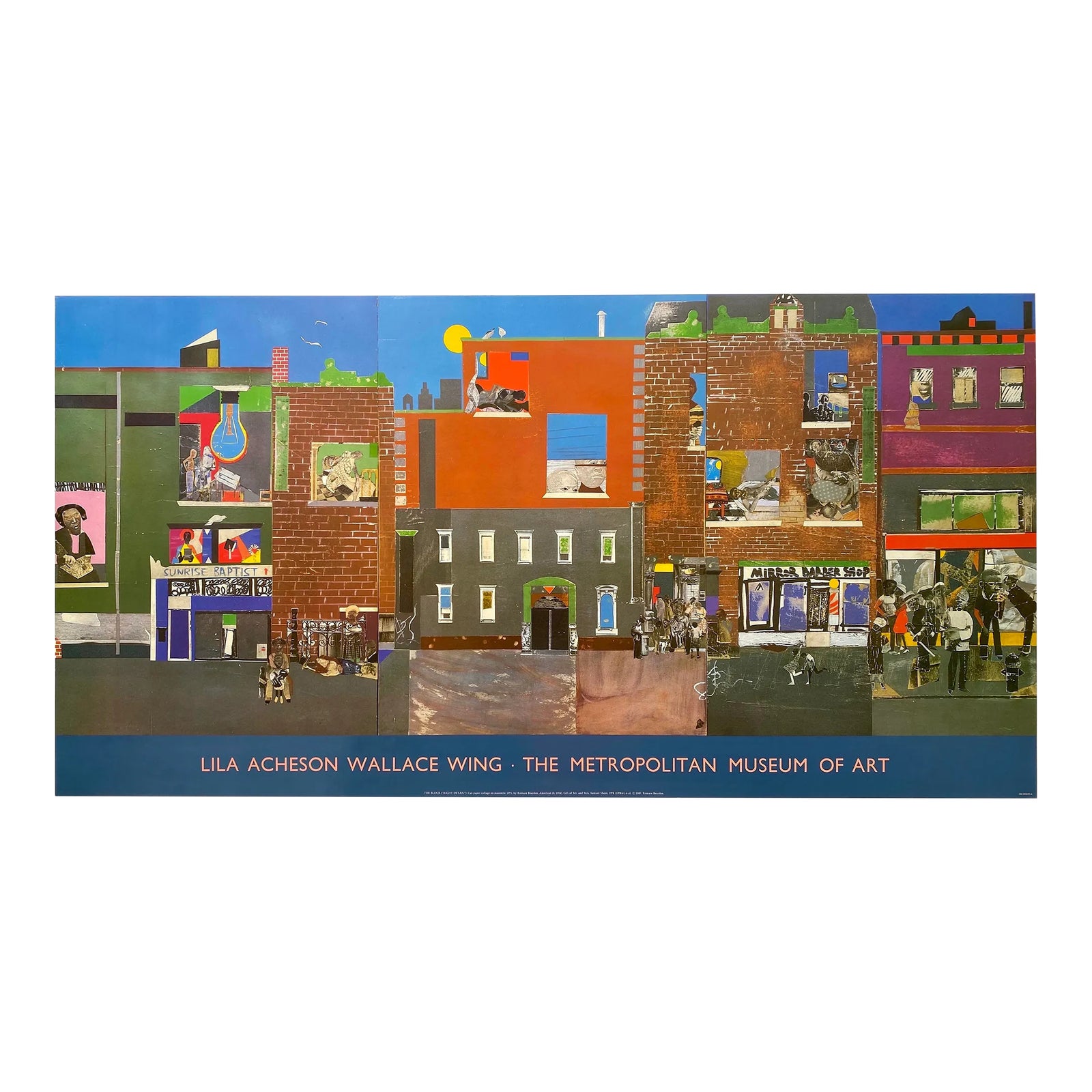 Romare Bearden Vintage 1987 Lithograph Print Extra Large Metropolitan ...