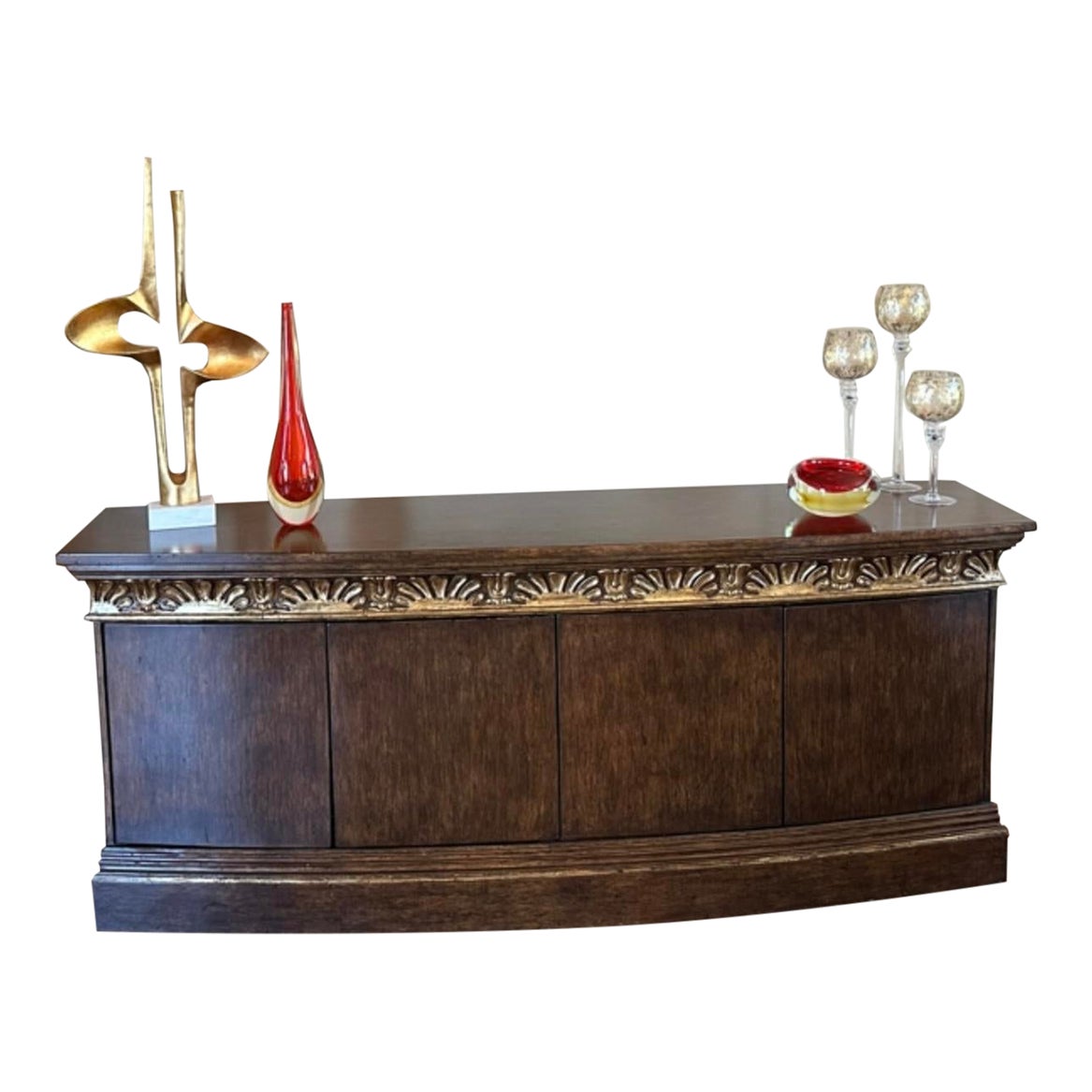 Modern Designer Buffet With Matching Mirror | Chairish