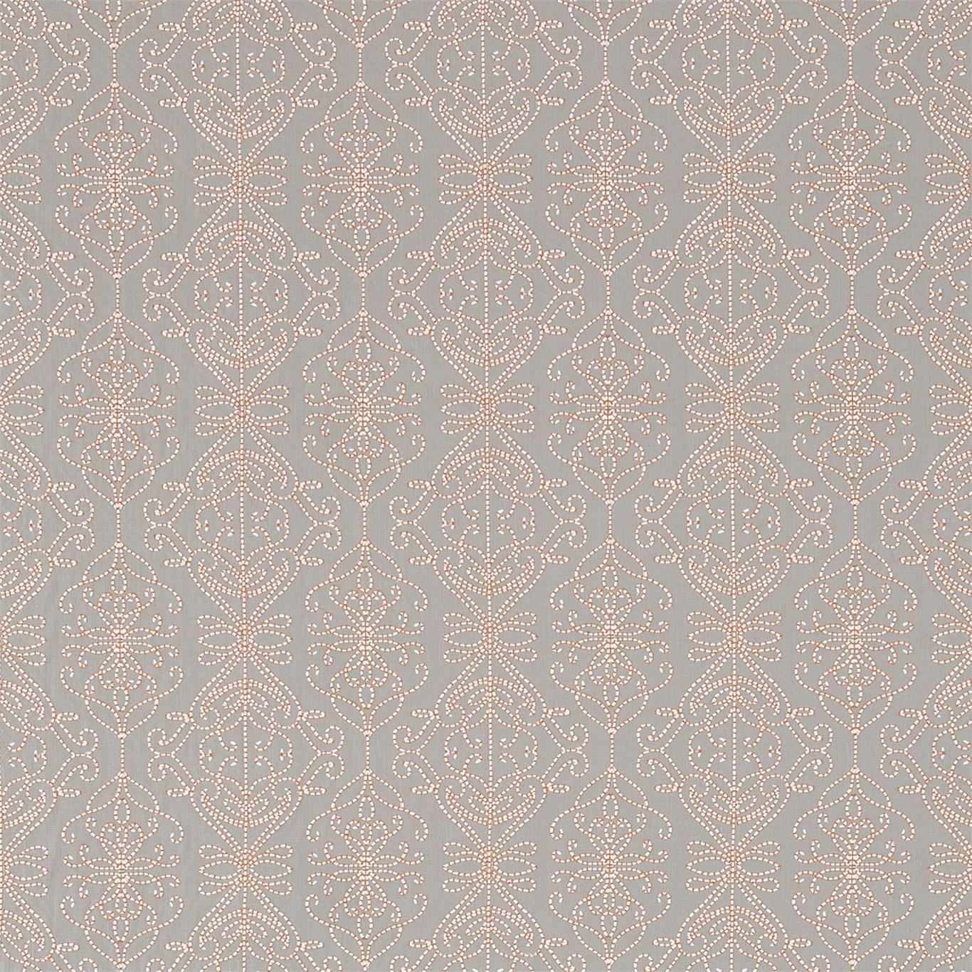 Harlequin Java Fabric in Stone/Papaya - a Sample | Chairish