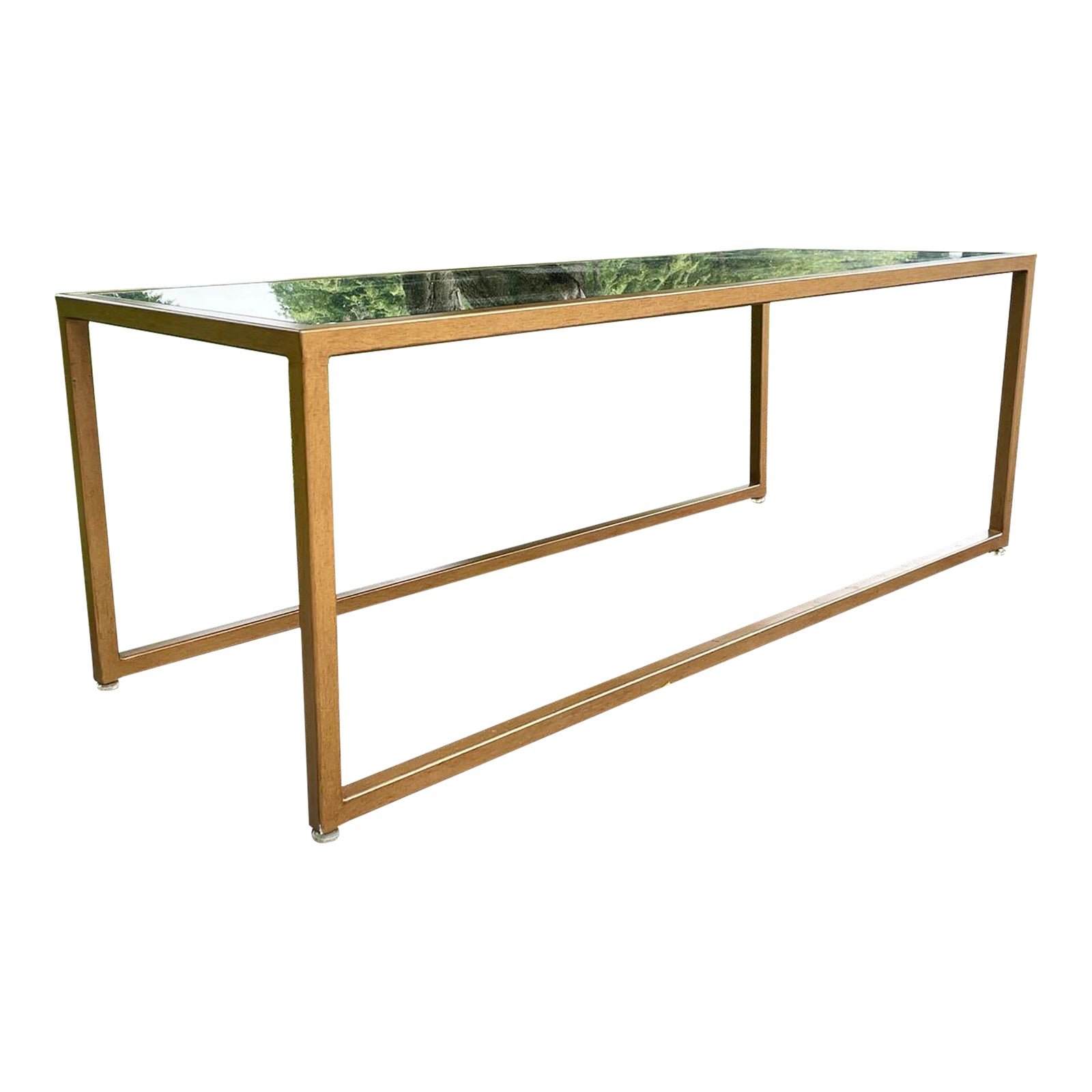 Mid-Century Modernist Mirrored Top Allan Copley Side Table | Chairish
