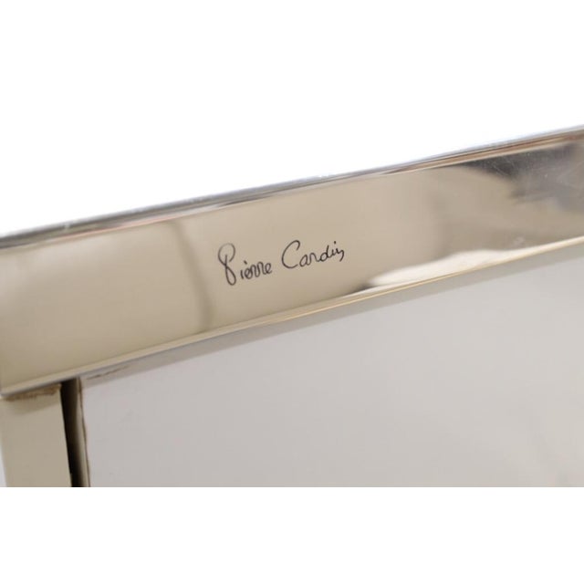 1970s Pierre Cardin White Armoire With Chrome Band | Signed | Chairish