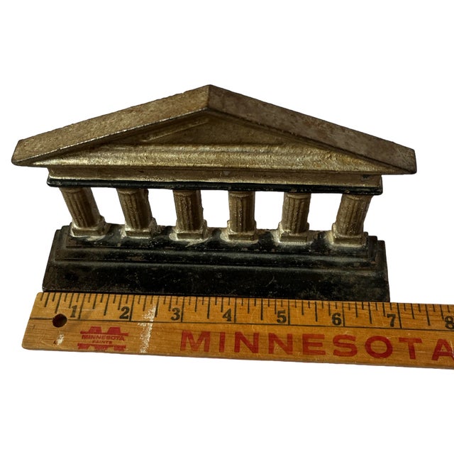 Antique Cast Iron Greek Parthenon Classical Columns Temple Bookends- a ...