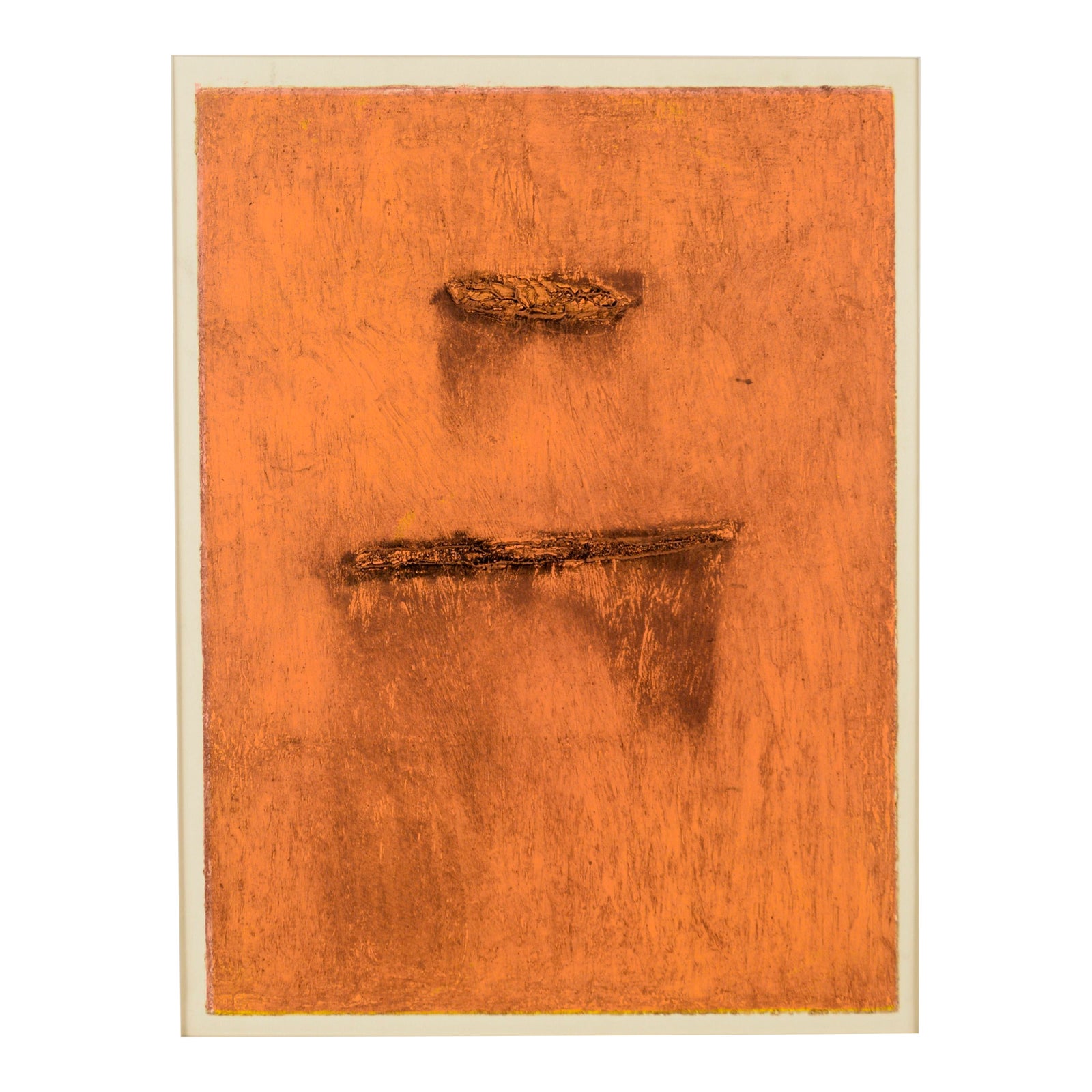 Orange Deadpan - Monoprint Ev by Heather Speck | Chairish