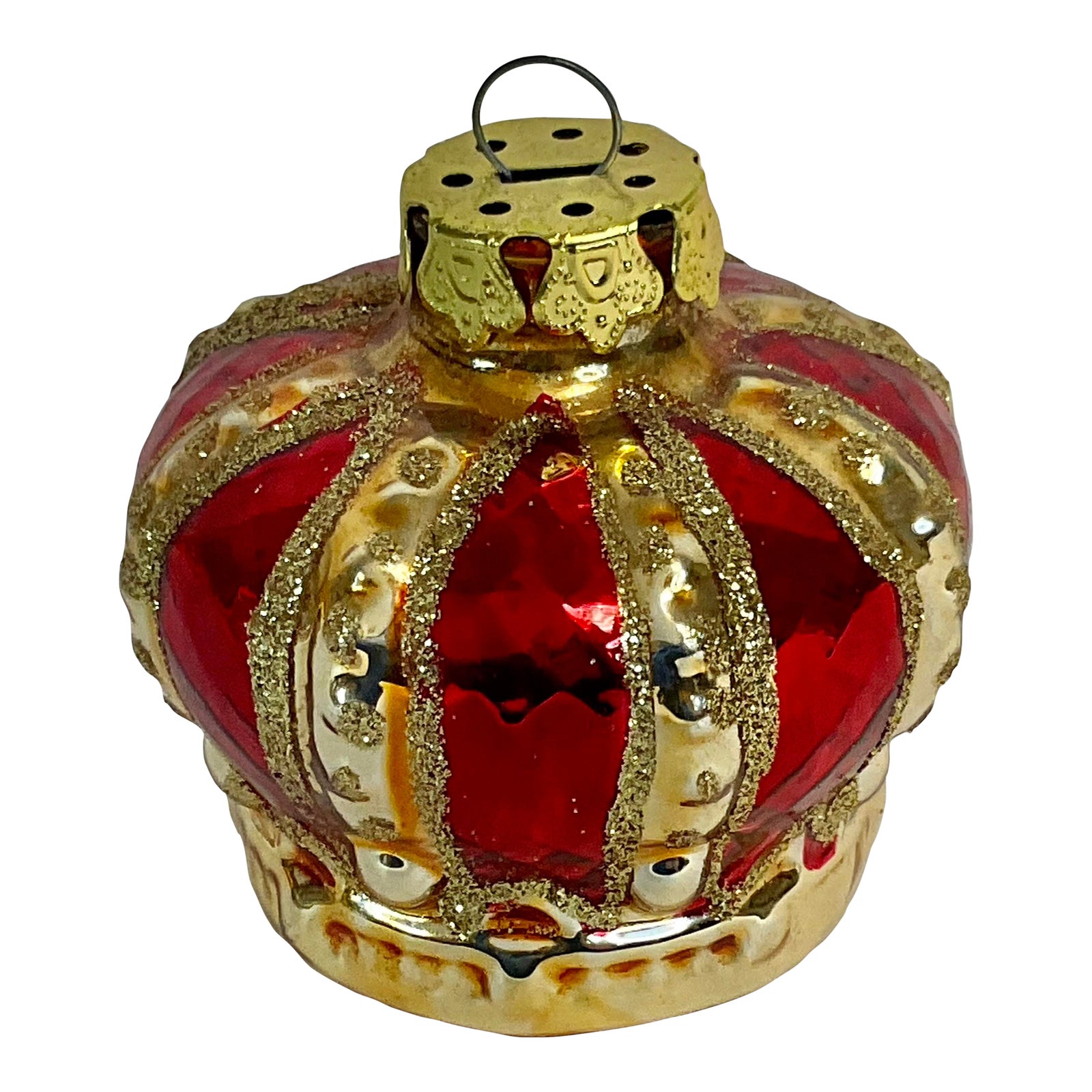 Clearance-Vintage Americana Boho Chic Blown Glass Crown Ornament After ...