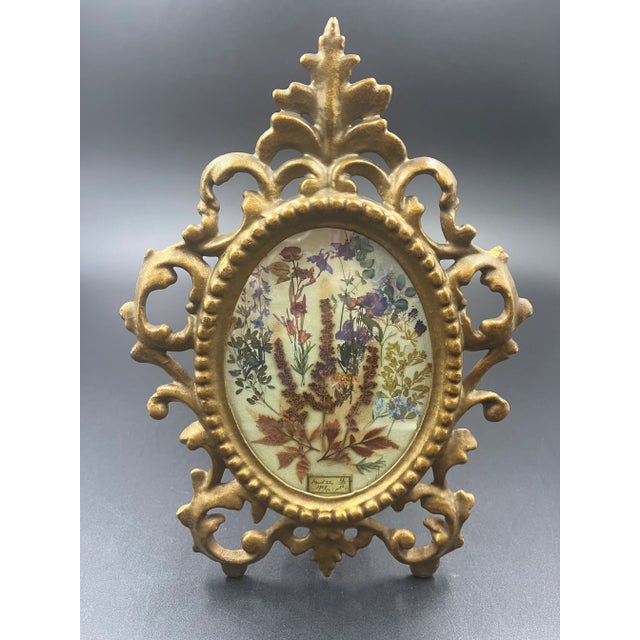 Vintage Brass Picture Frame | Chairish