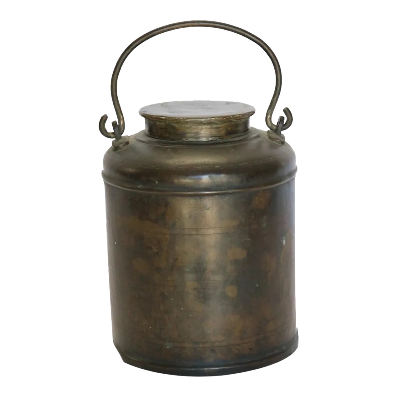 1910s Brass Water Container With Lid | Chairish