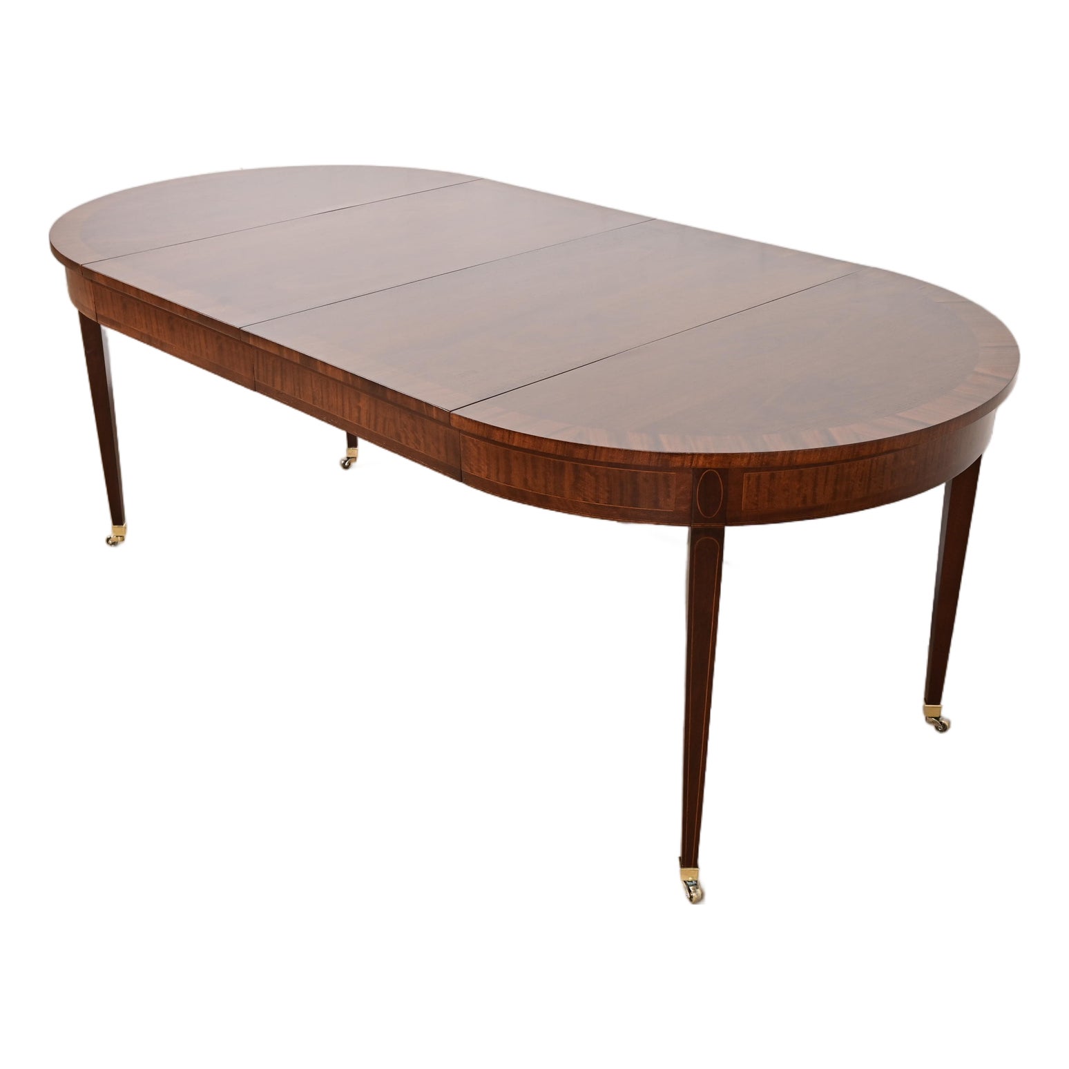 Henredon Federal Banded Mahogany Extension Dining Table, Newly ...