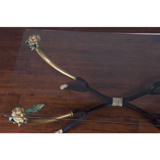 Antique French Empire Napoleon III Style Coffee Table W/ Glass Top ...