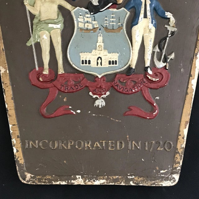 1940s British Royal Exchange Assurance (Insurance) Sign With Coat of ...