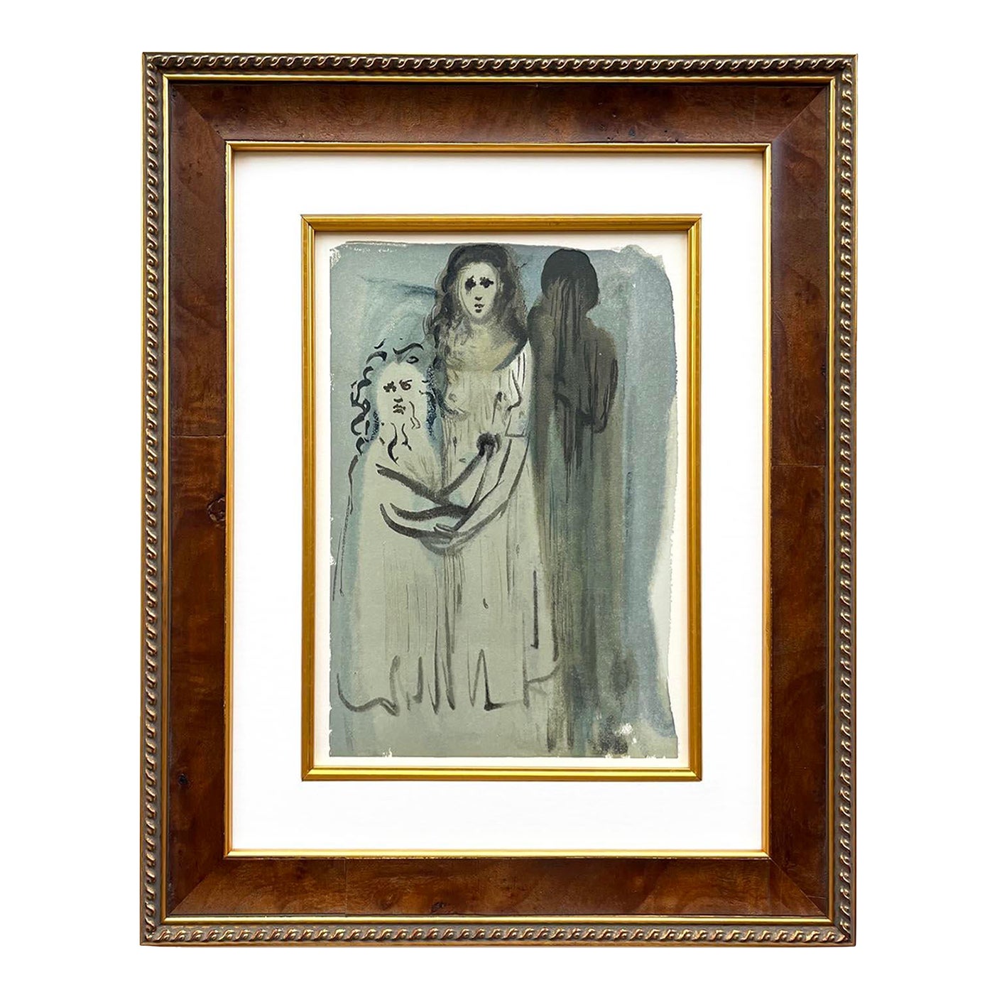 1960s Salvador Dali Purgatory 16 in Fumes Cloud of the Angry Framed ...