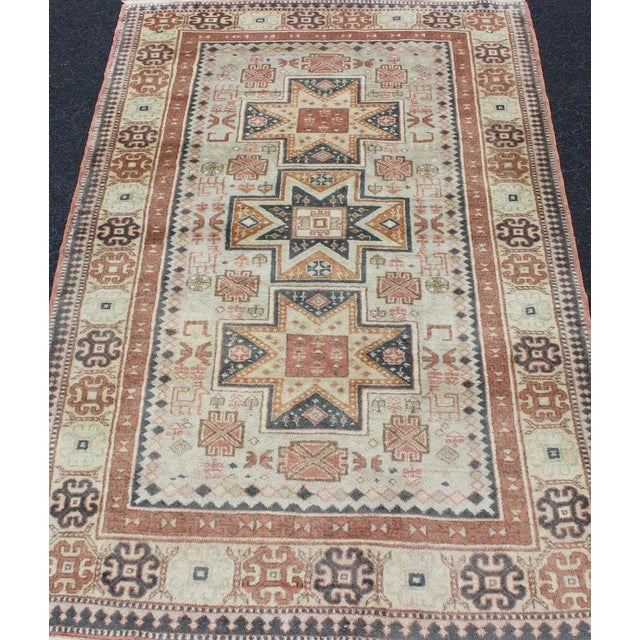 Vintage Turkish Medallion Rug With Tribal Medallion Design | Chairish