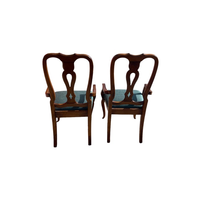 1960s Pair of Ethan Allen Country French Dining Room Arm Chairs 26 ...