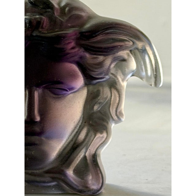 Versace Head of Medusa Black Matte Frosted Crystal Paperweight by ...