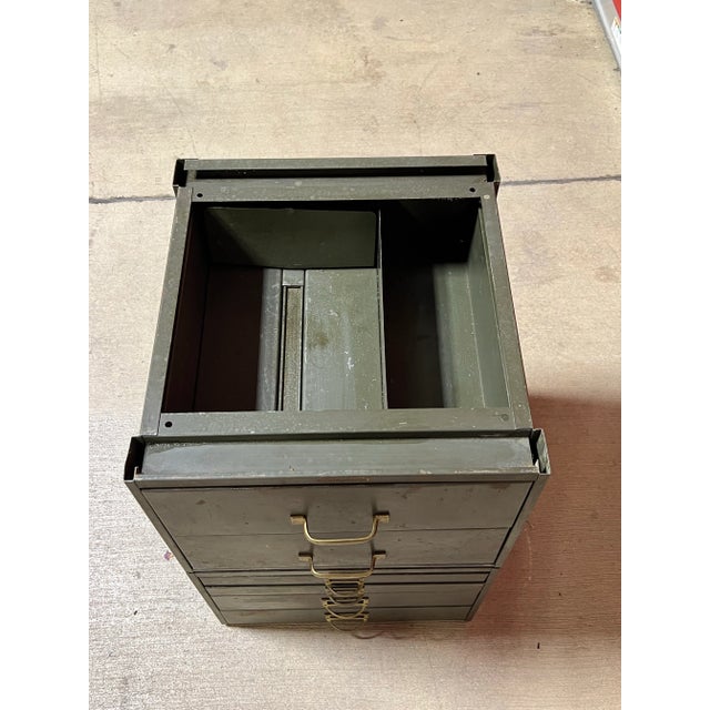 1940s Industrial Stackable Metal File Drawers / File Cabinet | Chairish