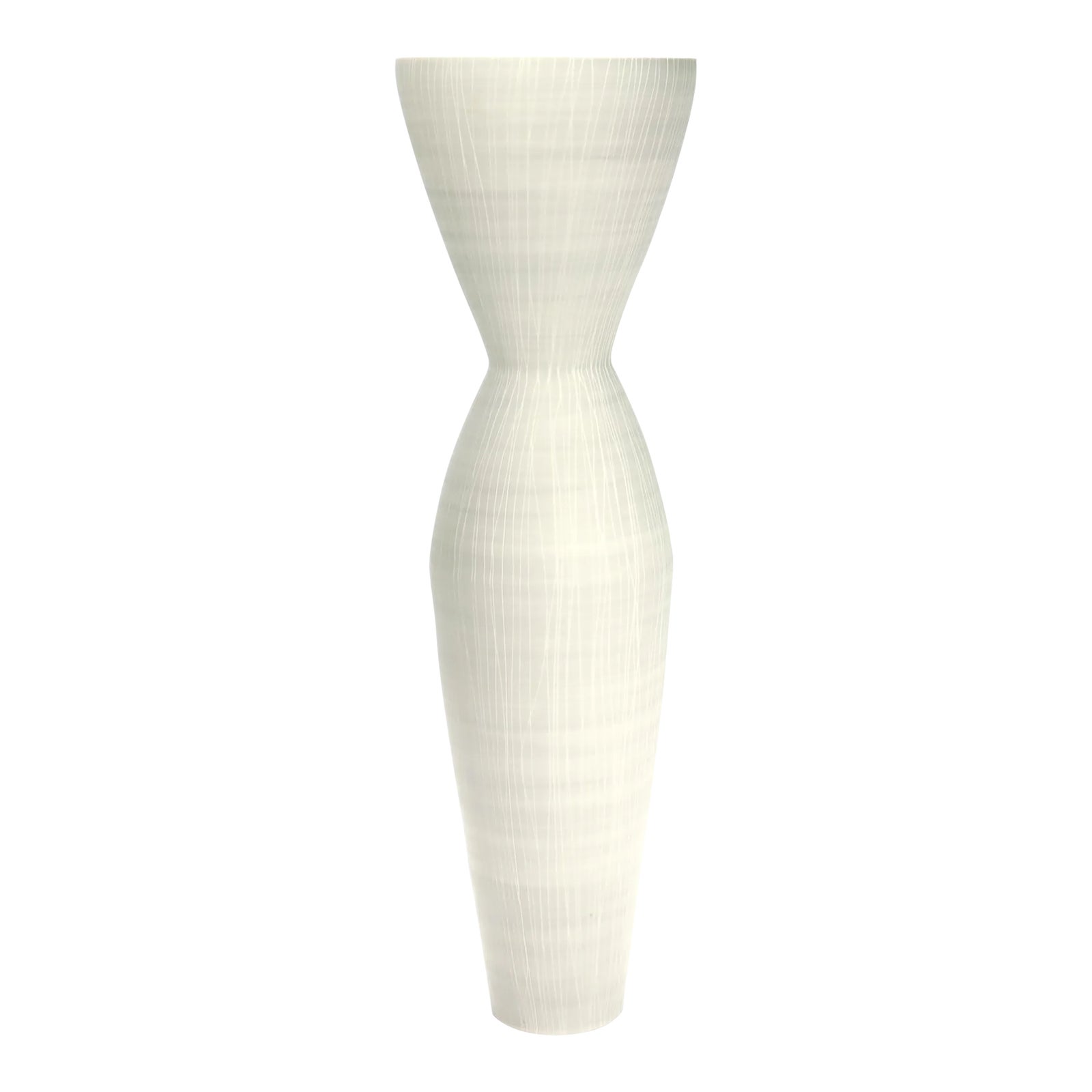 Large Signed Anna Sykora Sgraffito Vase | Chairish