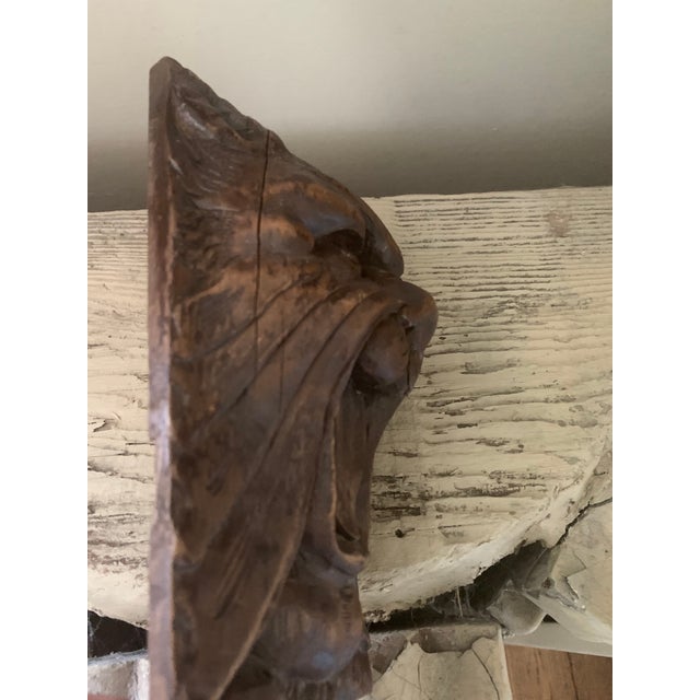 19th Century Italian Wood Gargoyle Wall Sculpture | Chairish