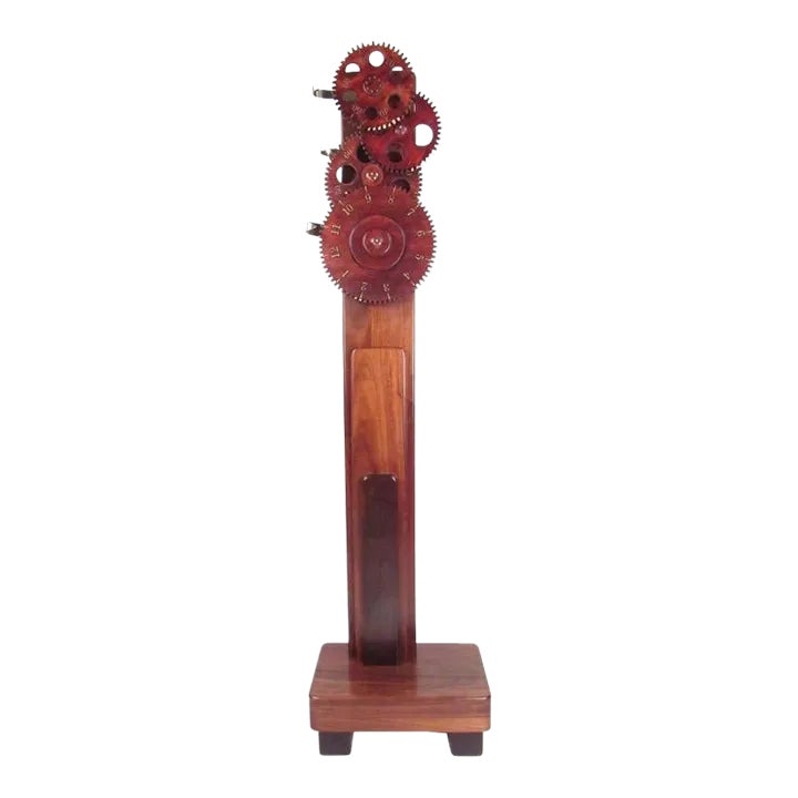 Contemporary Modern Sculptural Gear Clock by Clockwork Inc. | Chairish