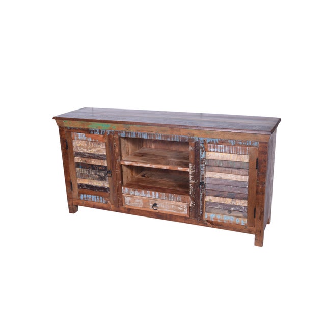 Perth Rustic Two Door Media Cabinet | Chairish