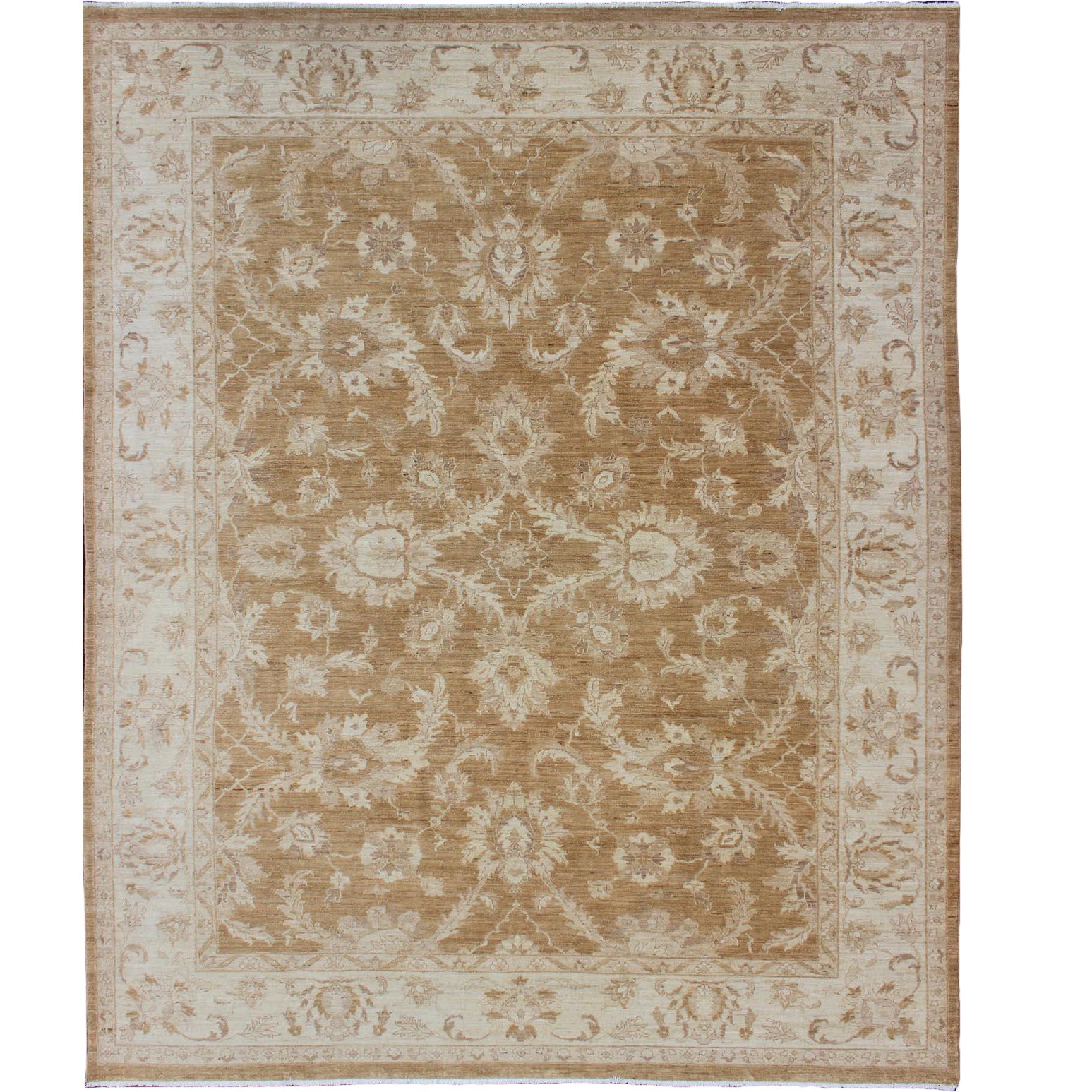 Sultanabad Design Afghan Made Floral Pattern in Earth Tones With Light ...