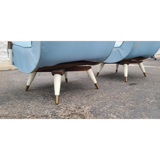1950s Mid Century Swivel Lounge Chairs - a Pair | Chairish
