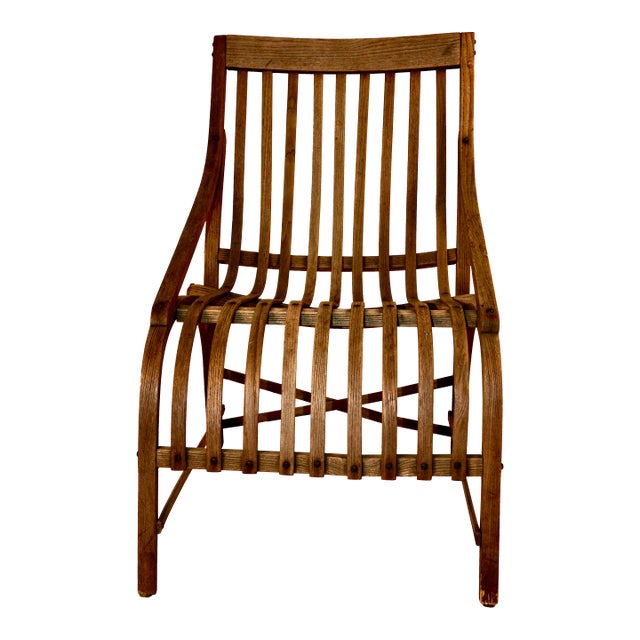 Mid 20th Century Steam Bent Wood Lounge Chair | Chairish