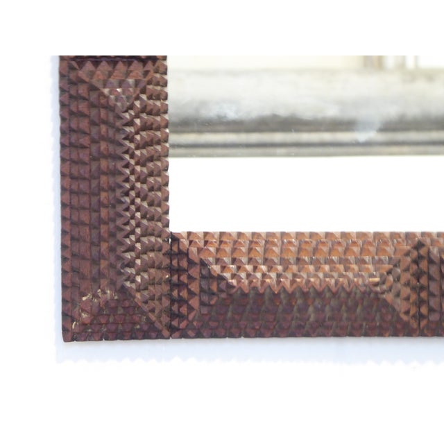Antique American Tramp Art Mirror | Chairish