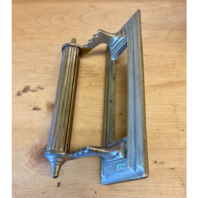 Early 20th Century English Brass Letter Slot Door Handle | Chairish