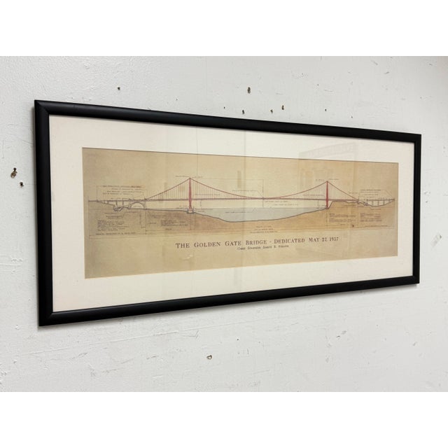 Craig S. Holmes Golden Gate Bridge Architectural Print | Chairish