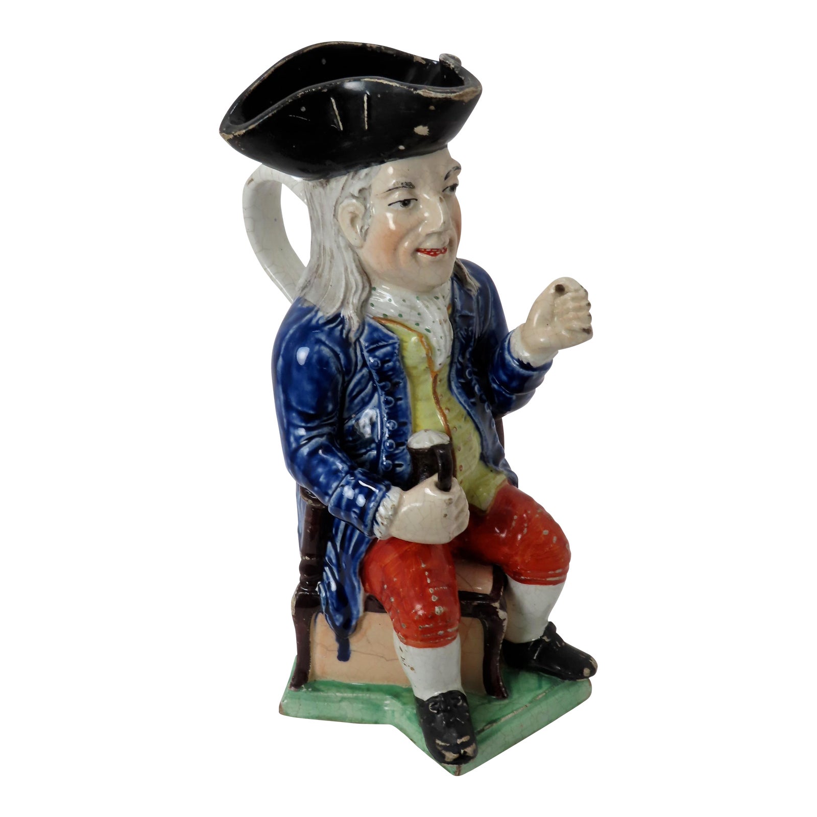 Large Authentic Early 19th Century English Staffordshire Pottery Toby ...