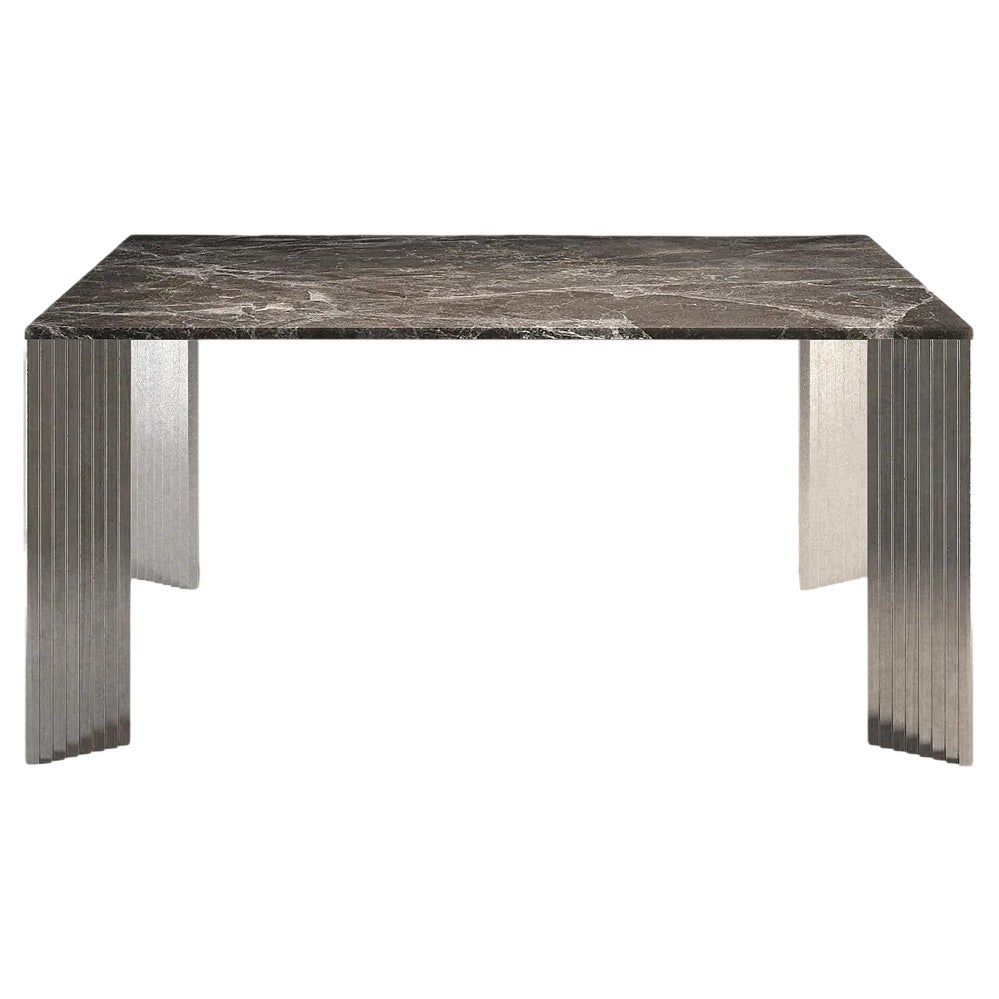 Piero Emperador Grey Dining Table by Fred and Juul | Chairish