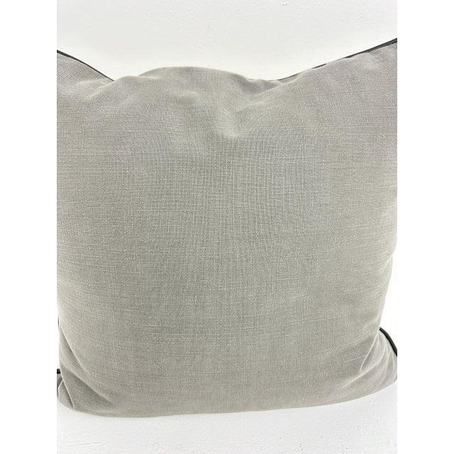 Yellow Animal Geometric & Gray Linen Pillow Pair | Chairish