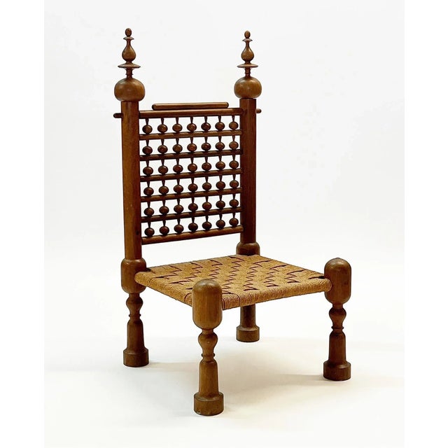 1970's Teak Punjabi Chair by M Hayat & Bros | Chairish