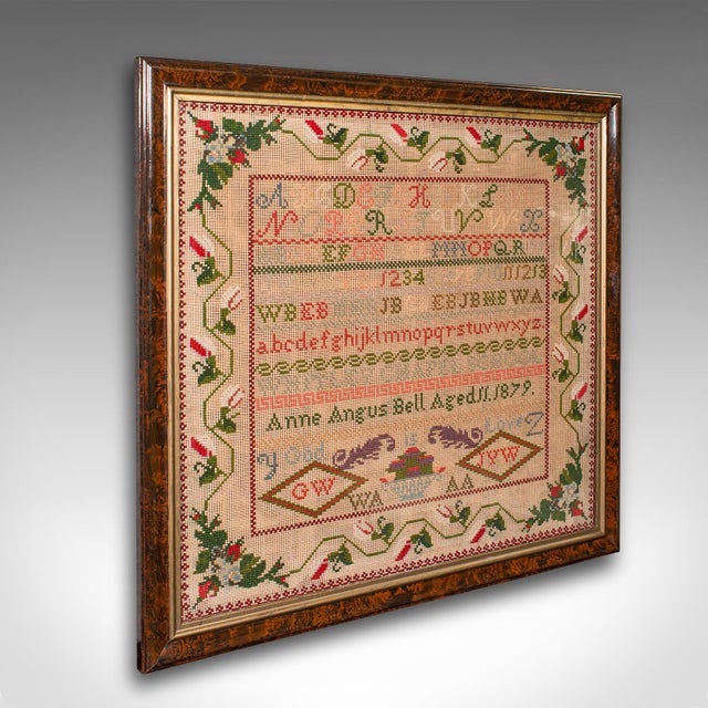 1880's Large Antique School Sampler | Chairish