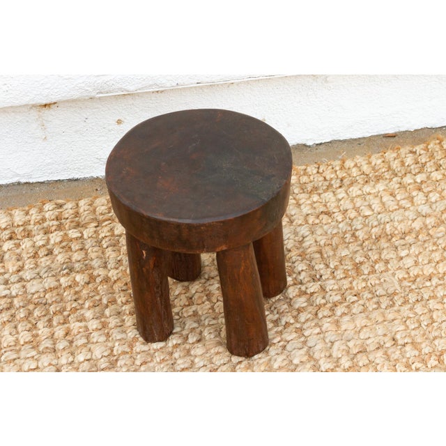 Thick Top Chunky African Stool | Chairish