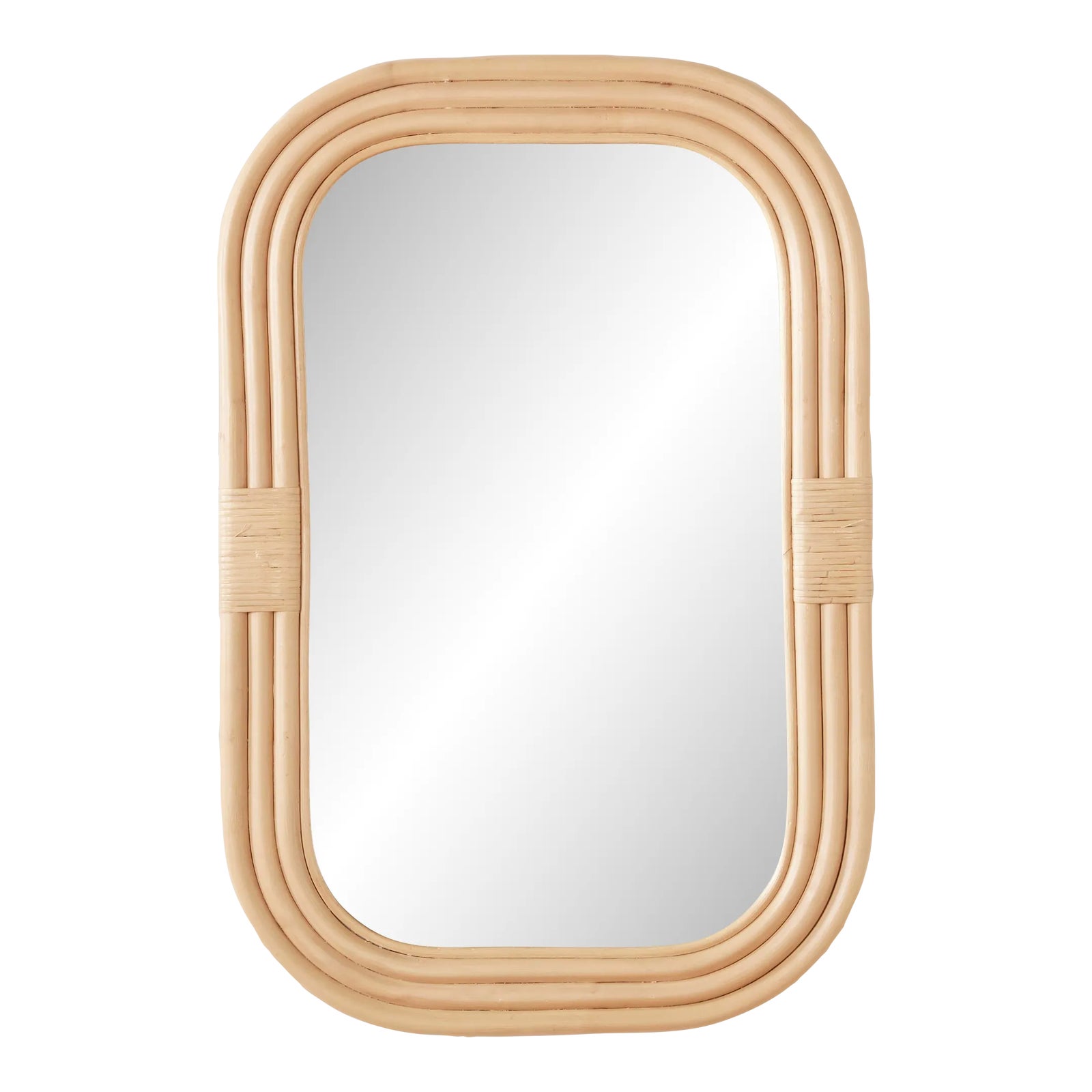 Pelicano Rattan Rectangular Mirror | Chairish
