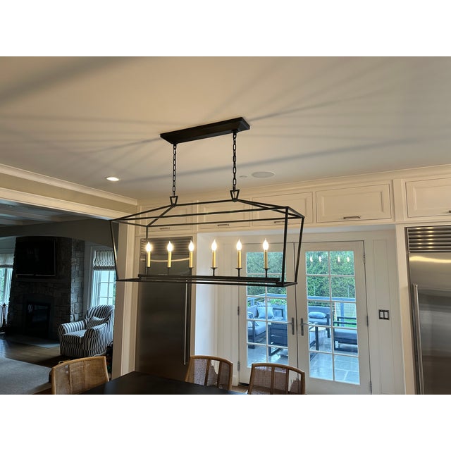 Chapman & Myers Darlana Large 6-Light Linear Lantern - Aged Iron Finish ...