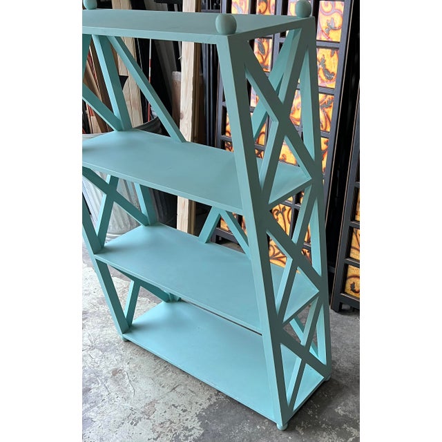 Painted Neo Classical Modern Shelf Stand | Chairish