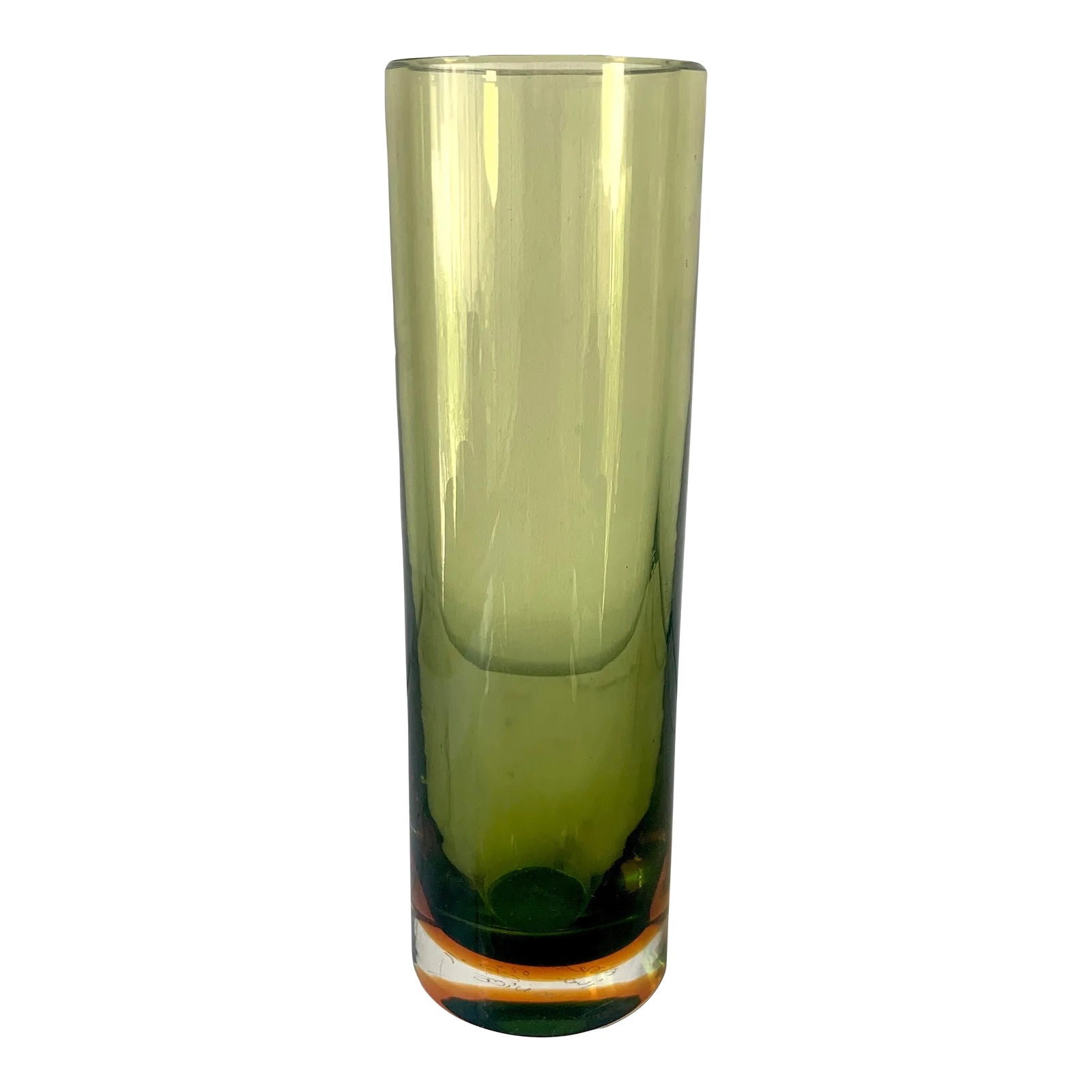 1990s Monumental Arcade Murano Sommerso Cylinder Vase by Ivan Baj ...