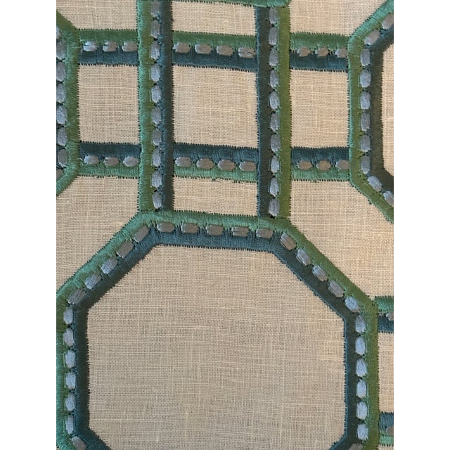 Zimmer Rhode Travers Garden Trellis Linen Fabric 3 Yards | Chairish