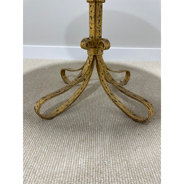 Mirror Top Gold Pedestal Table by Modern History Home | Chairish