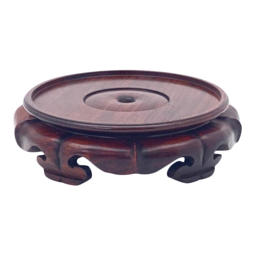 Large Old Ming Style Chinese Carved Red Rosewood Display Stand 7 ...